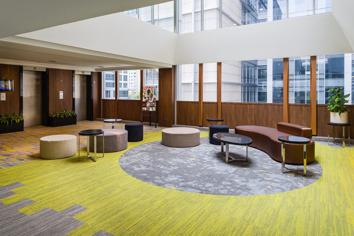 Park Avenue Clemenceau- Level 4 Serviced office and level 5 lobby – Constann Design